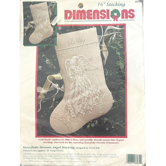 Dimensions | Other | Dimensions Snowflake Dreams Angel 879 Crewel ...